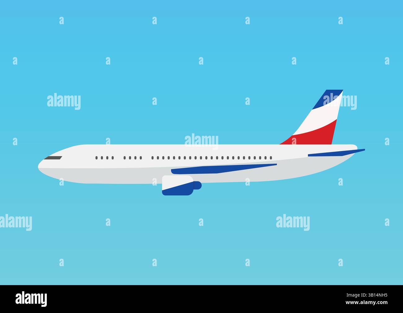 Airplane flat style vector illustration. Graphic design Stock Vector ...