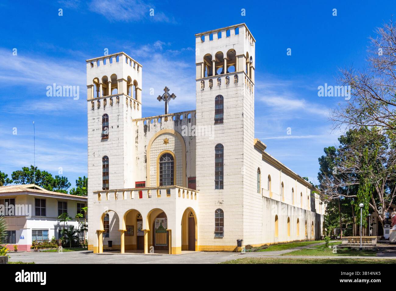Facade of Hamtic Church in Antique, a modern Catholic church in the ...