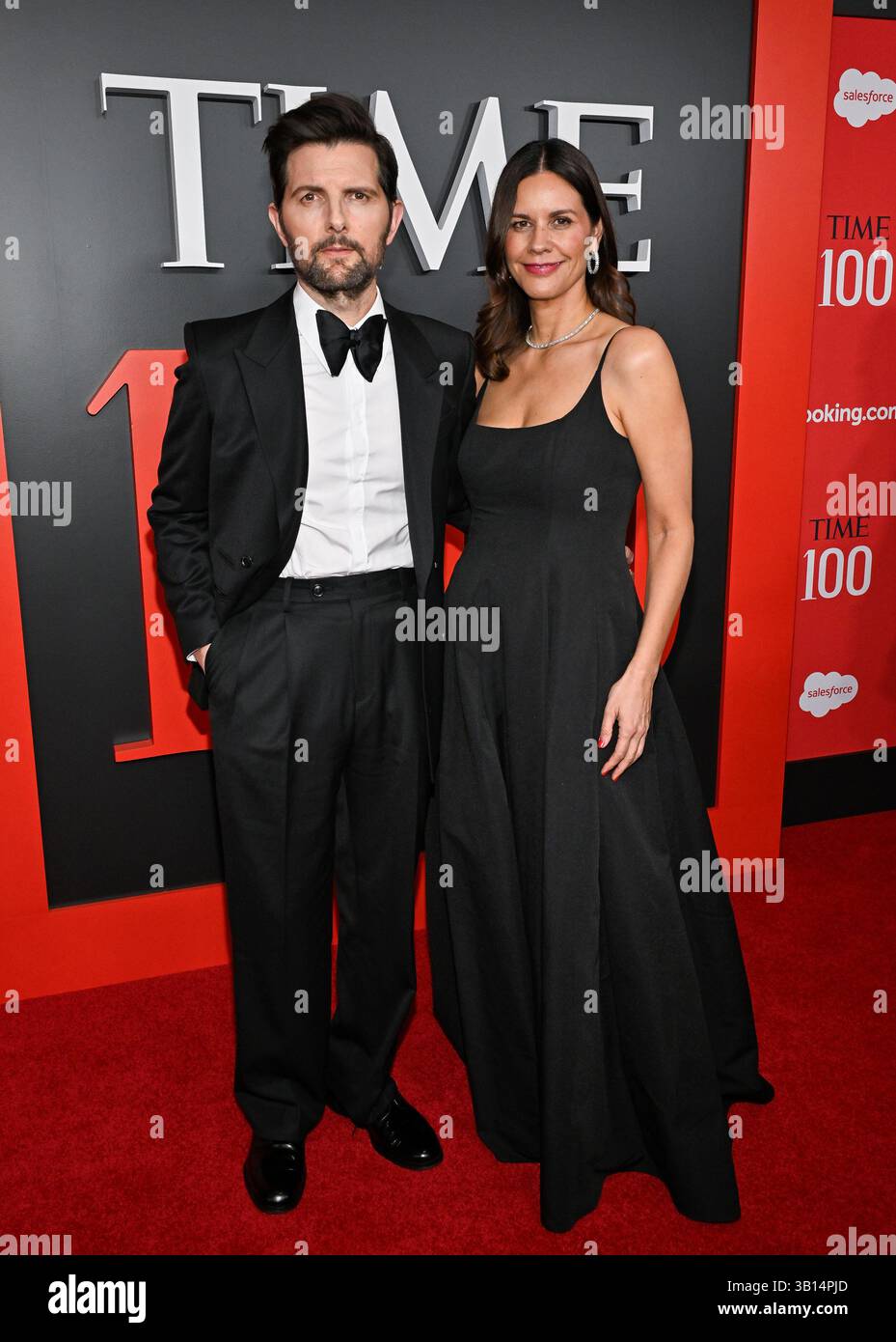 Adam Scott, left, and wife Naomi Scott attend the Time100 Gala, celebrating the 100 most ...