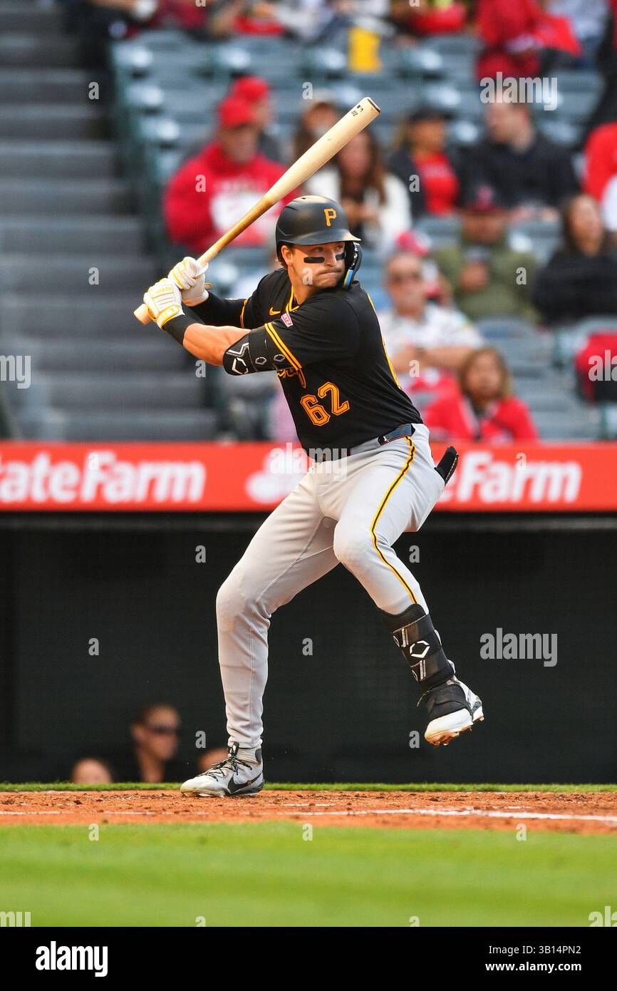 ANAHEIM, CA - APRIL 24: Pittsburgh Pirates first baseman Matt Gorski ...