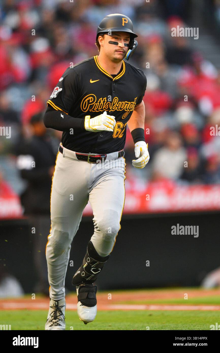 ANAHEIM, CA - APRIL 24: Pittsburgh Pirates first baseman Matt Gorski ...