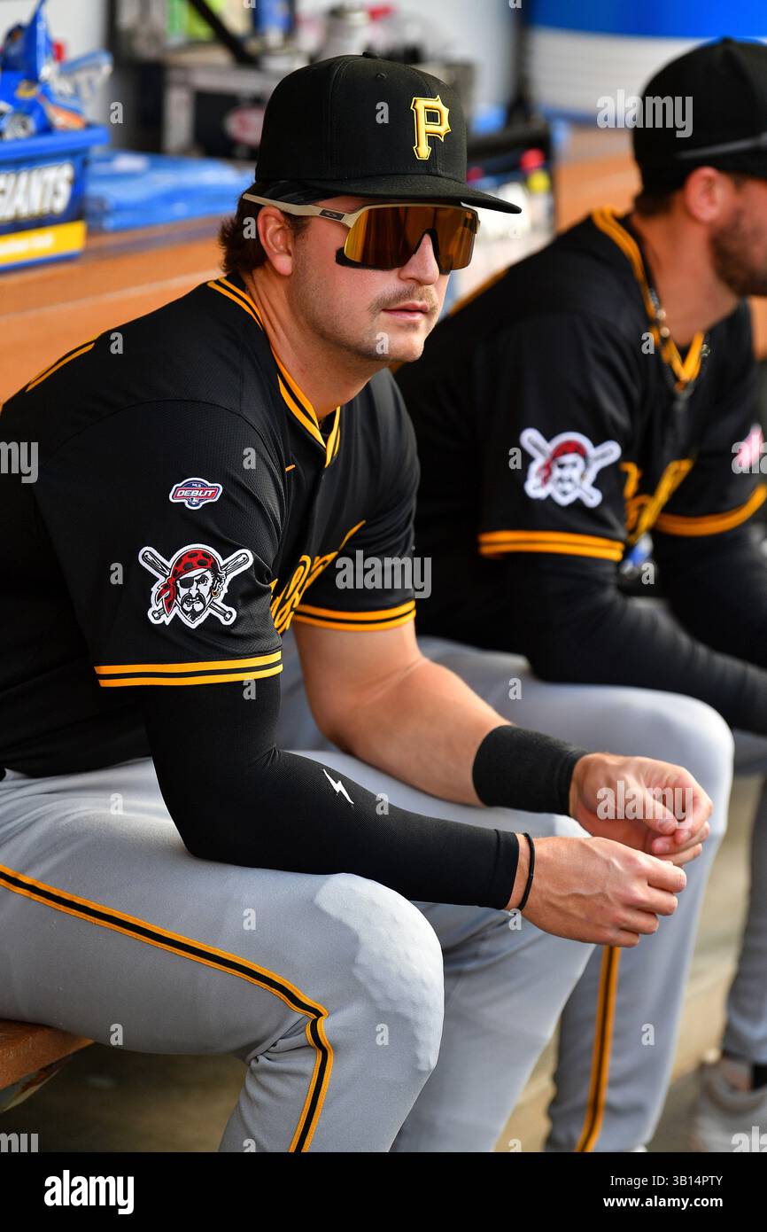 ANAHEIM, CA - APRIL 24: Pittsburgh Pirates first baseman Matt Gorski ...