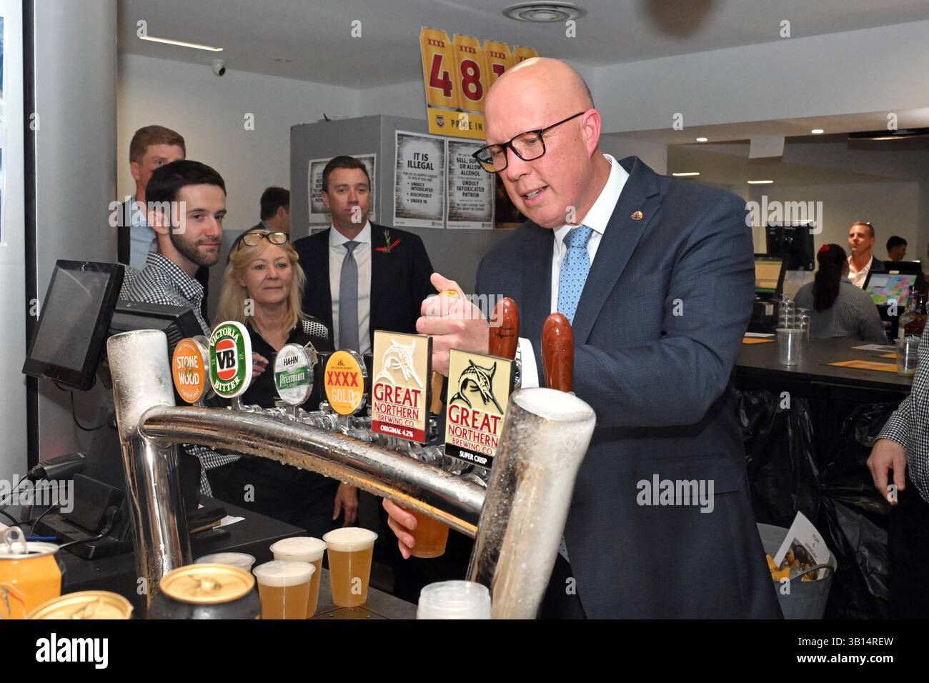 Townsville, Australia. 25th Apr, 2025. Leader of the Opposition Peter ...