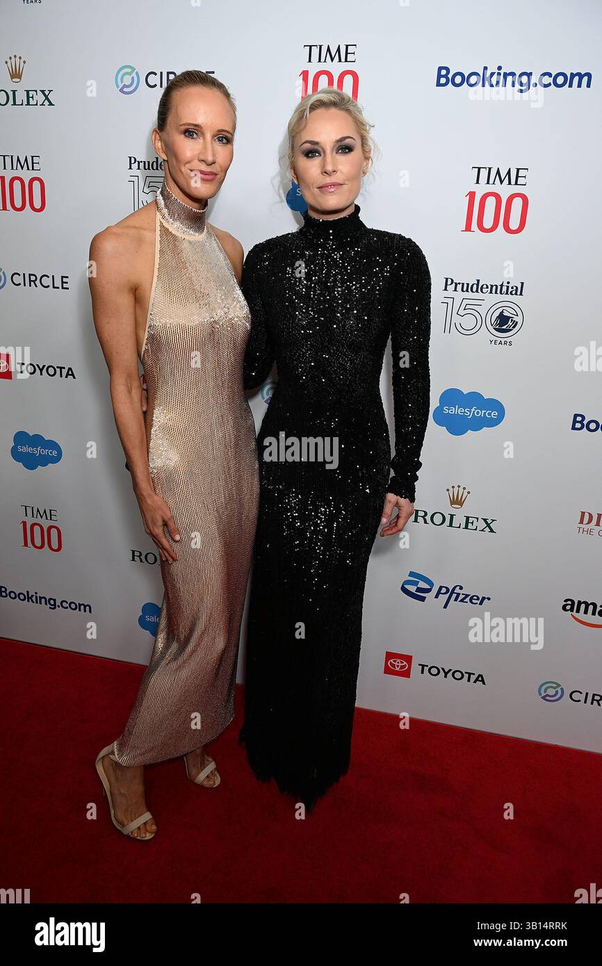 Amy Griffin And Lyndsey Vonn Attend The 2025 Time 100 Most Influential People Nyc Gala On April