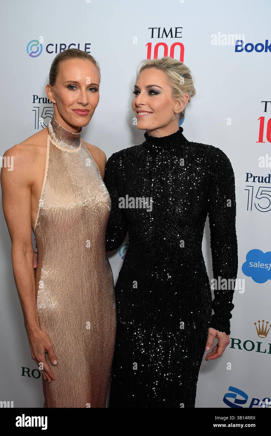 Amy Griffin And Lyndsey Vonn Attend The 2025 Time 100 Most Influential People Nyc Gala On April