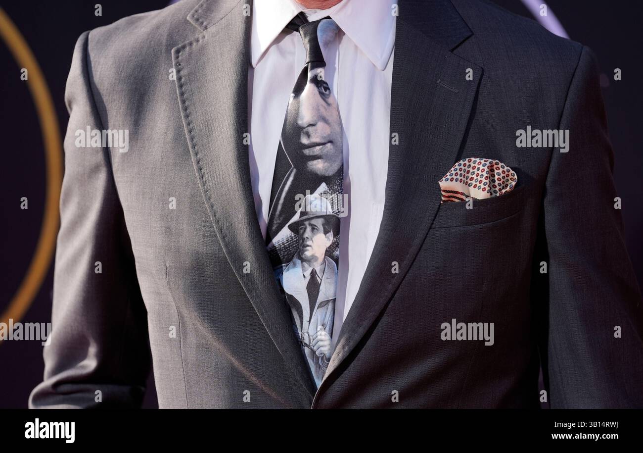 A Humphrey Bogart tie worn by author/film historian Jeremy Arnold is ...
