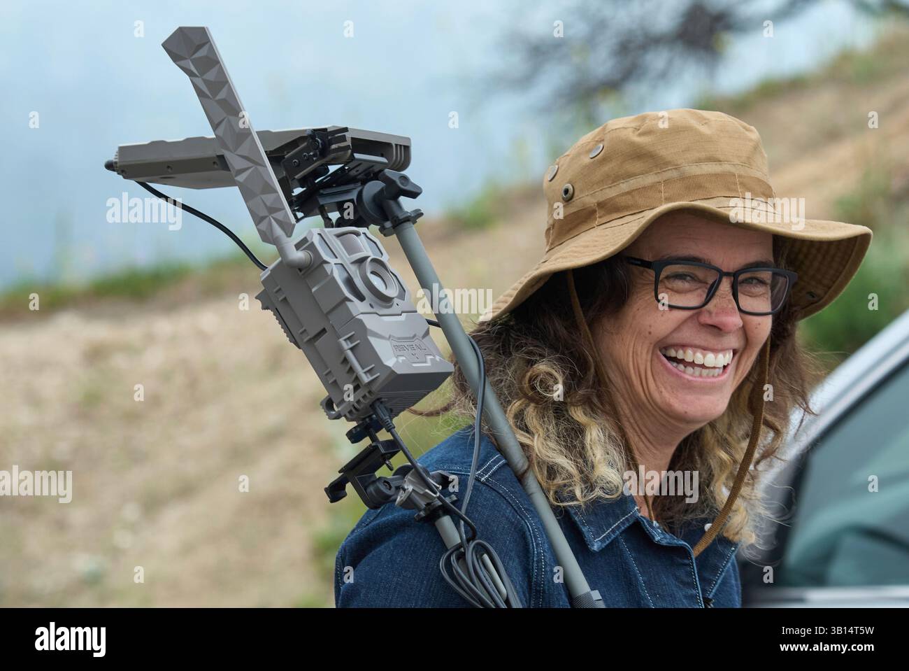 Kristen Ochoa, the founder of the Chaney Trail Corridor Project, smiles ...