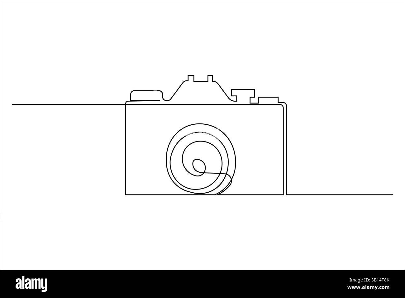 Camera icon continuous one line drawing and minimalist style isolate ...