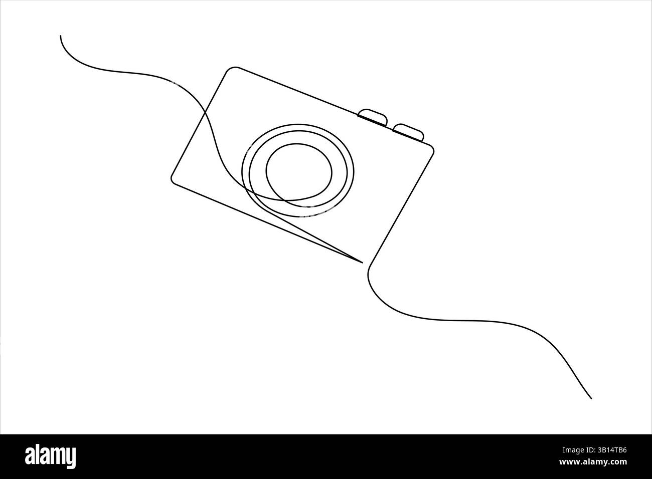 Camera icon continuous one line drawing and minimalist style isolate ...