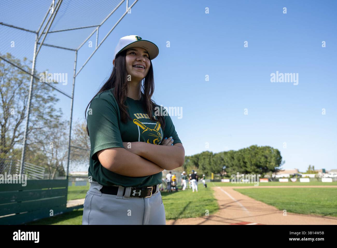 Sacramento, Ca, USA. 8th Apr, 2025. Kennedy Cougars team captain, Laney ...