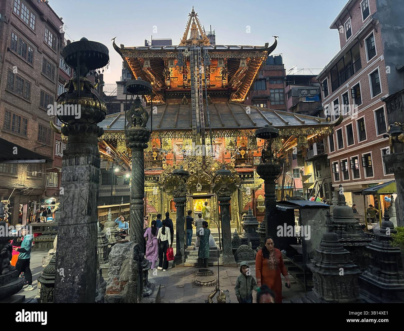 April 25, 2025: People visit the reconstructed Seto Machhindra Nath ...
