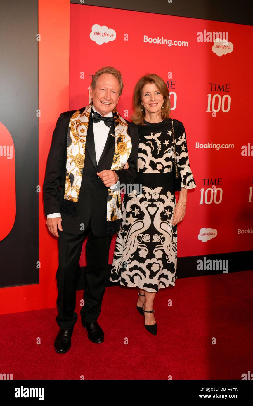 New York, United States. 24th Apr, 2025. Andrew Forrest, Caroline ...