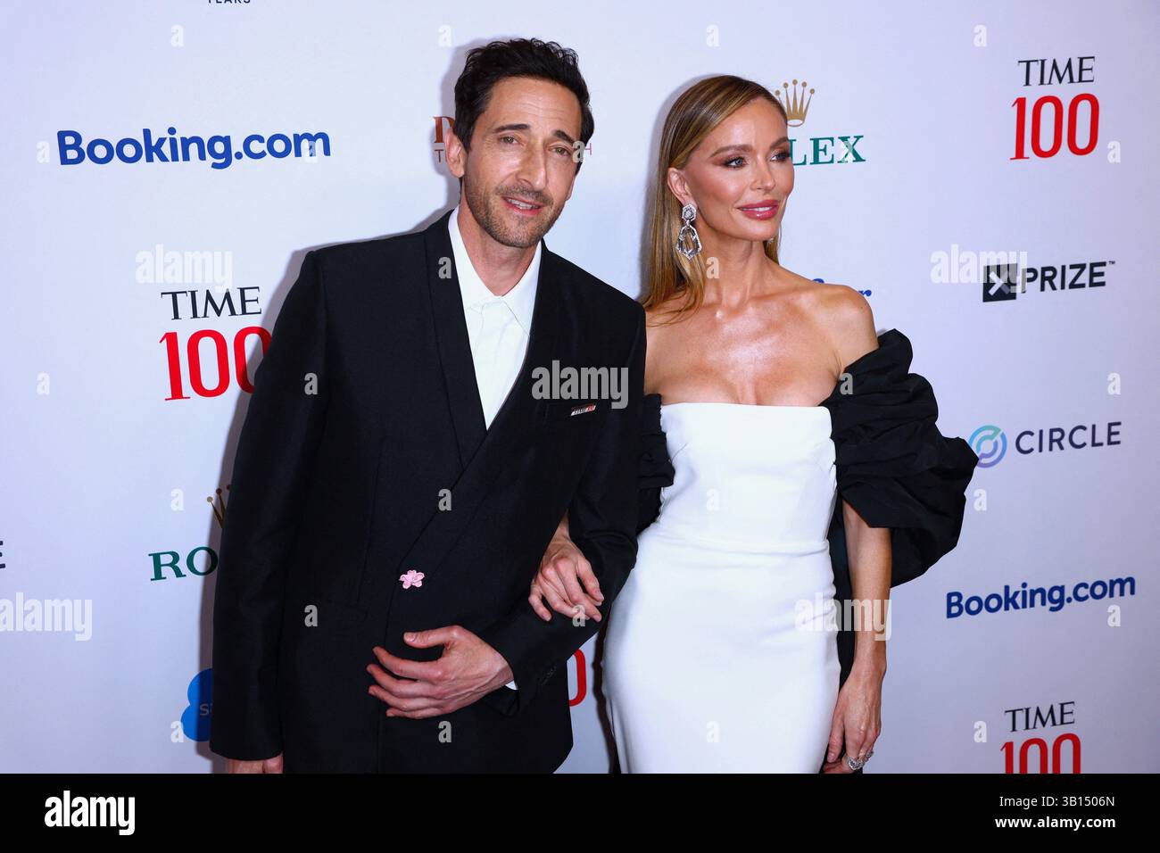 New York, United States. 24th Apr, 2025. Adrien Brody and Georgina ...