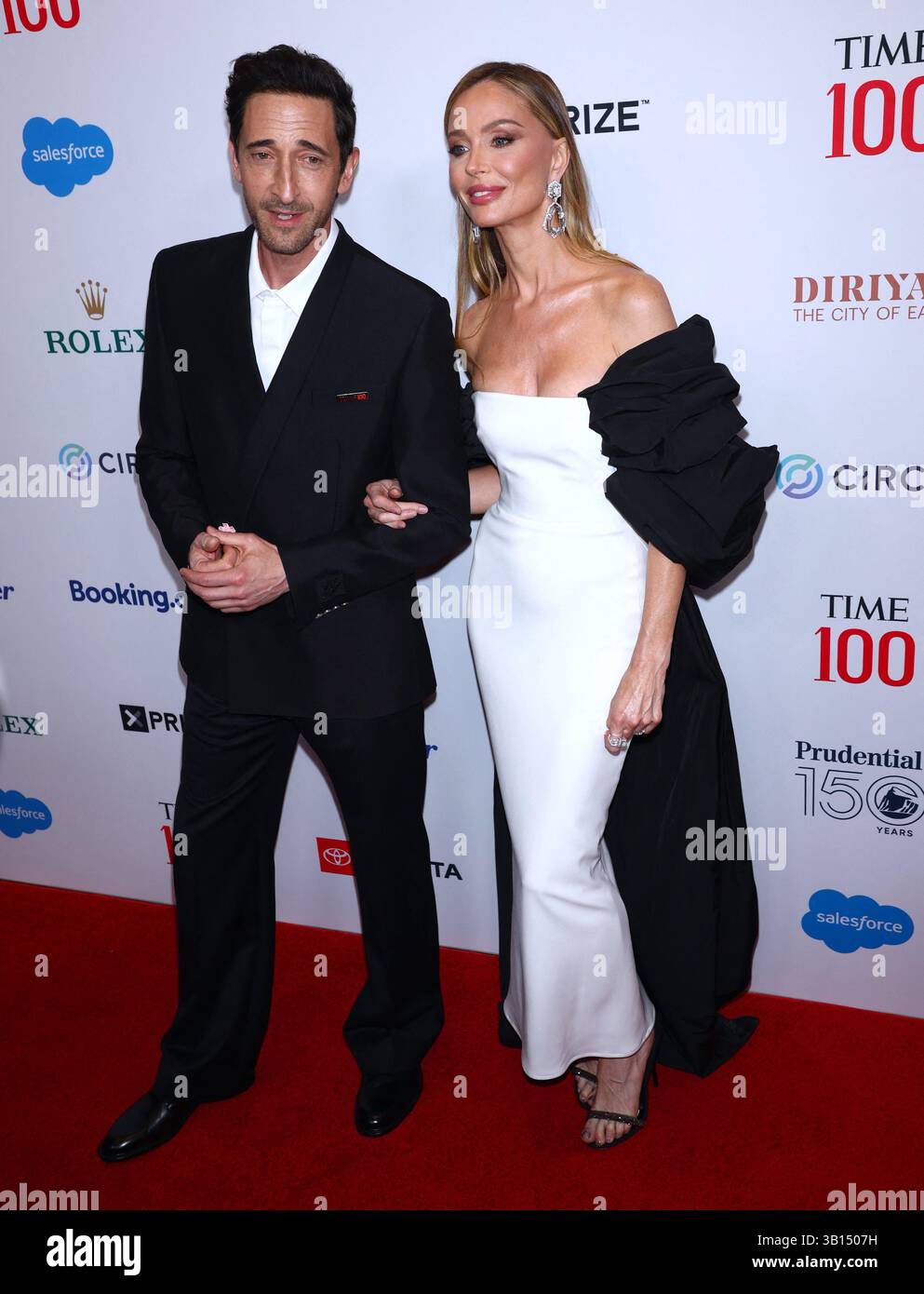 New York, United States. 24th Apr, 2025. Adrien Brody and Georgina ...