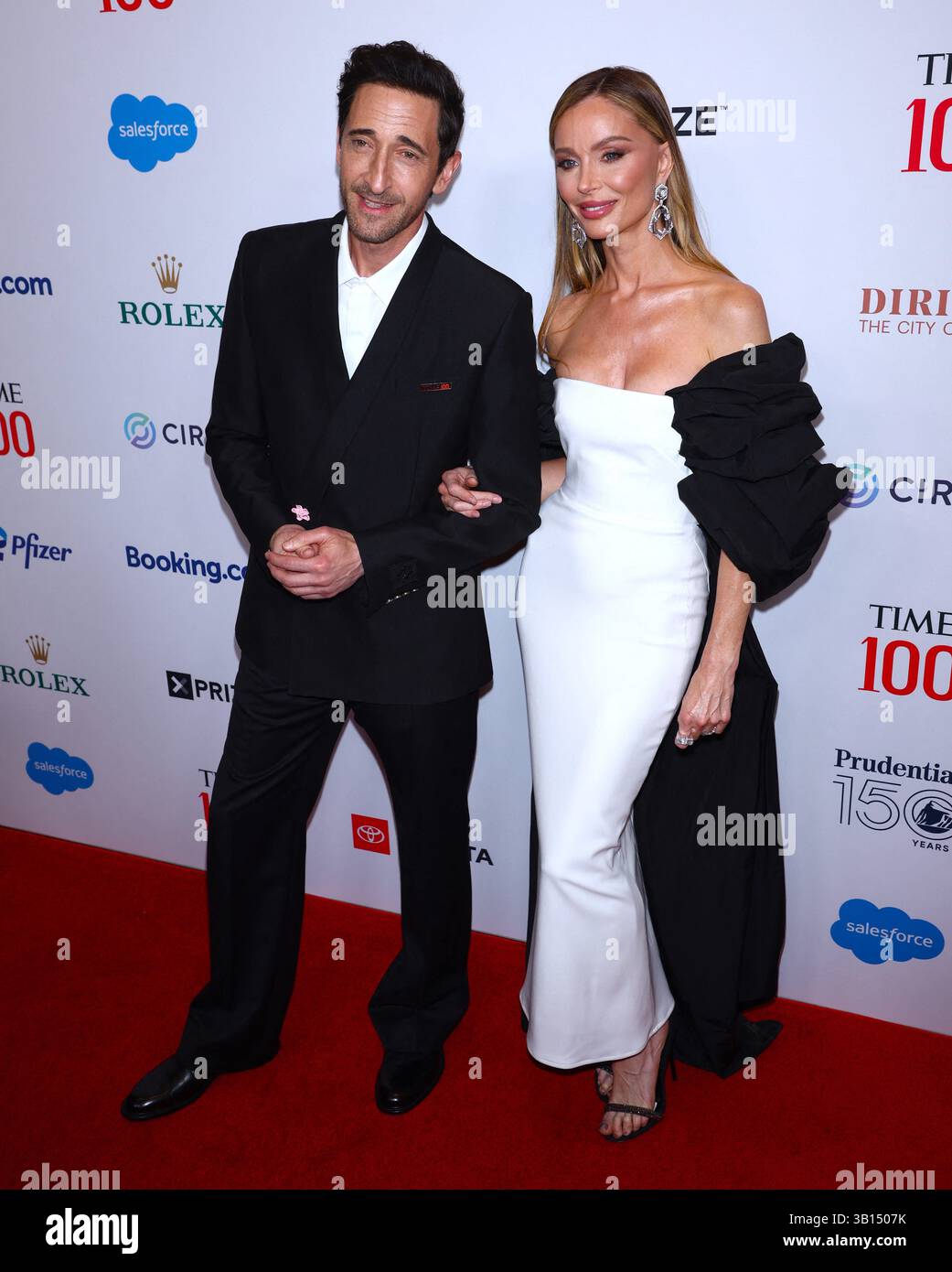 New York, United States. 24th Apr, 2025. Adrien Brody and Georgina ...