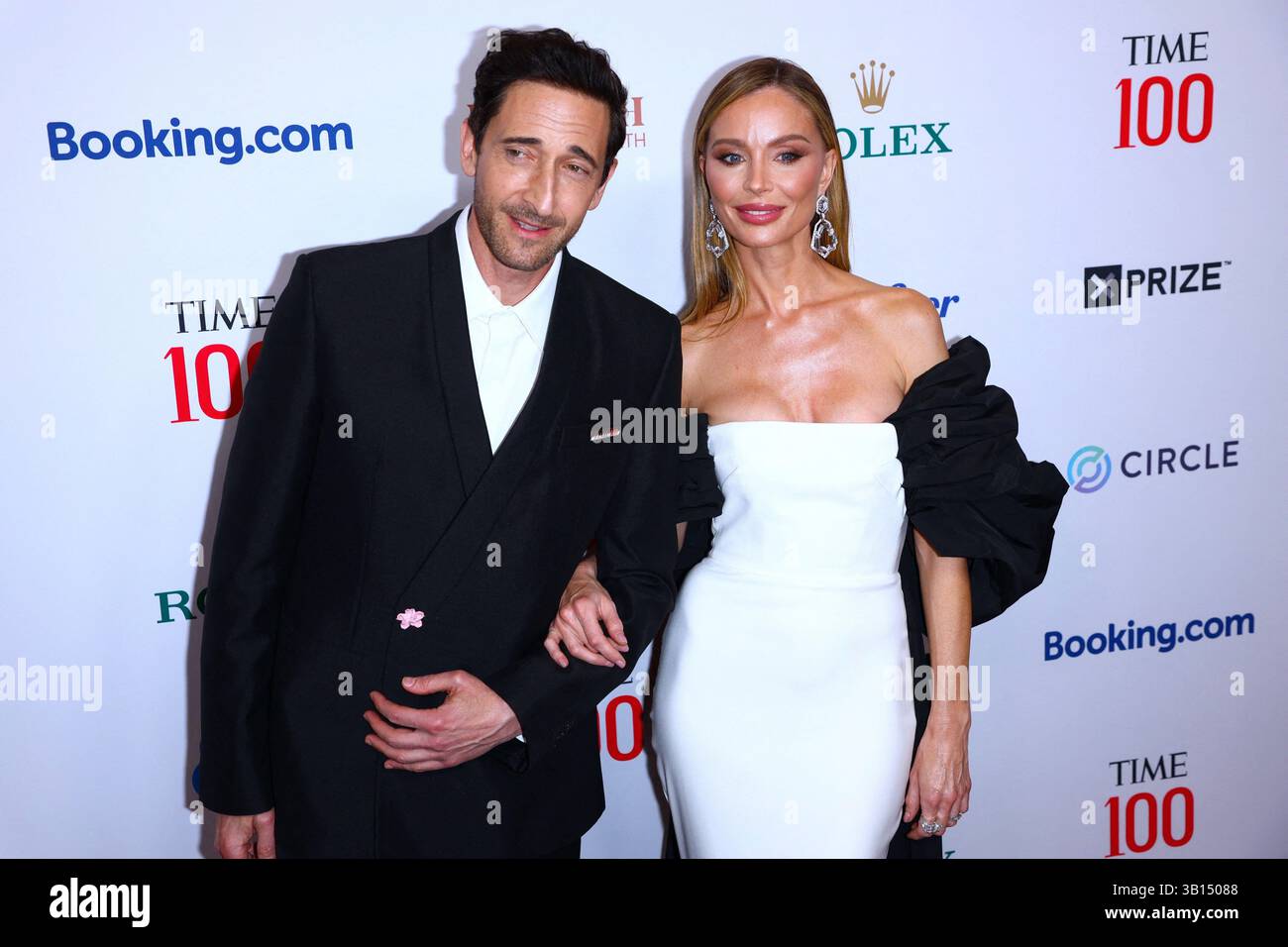 New York, United States. 24th Apr, 2025. Adrien Brody and Georgina ...