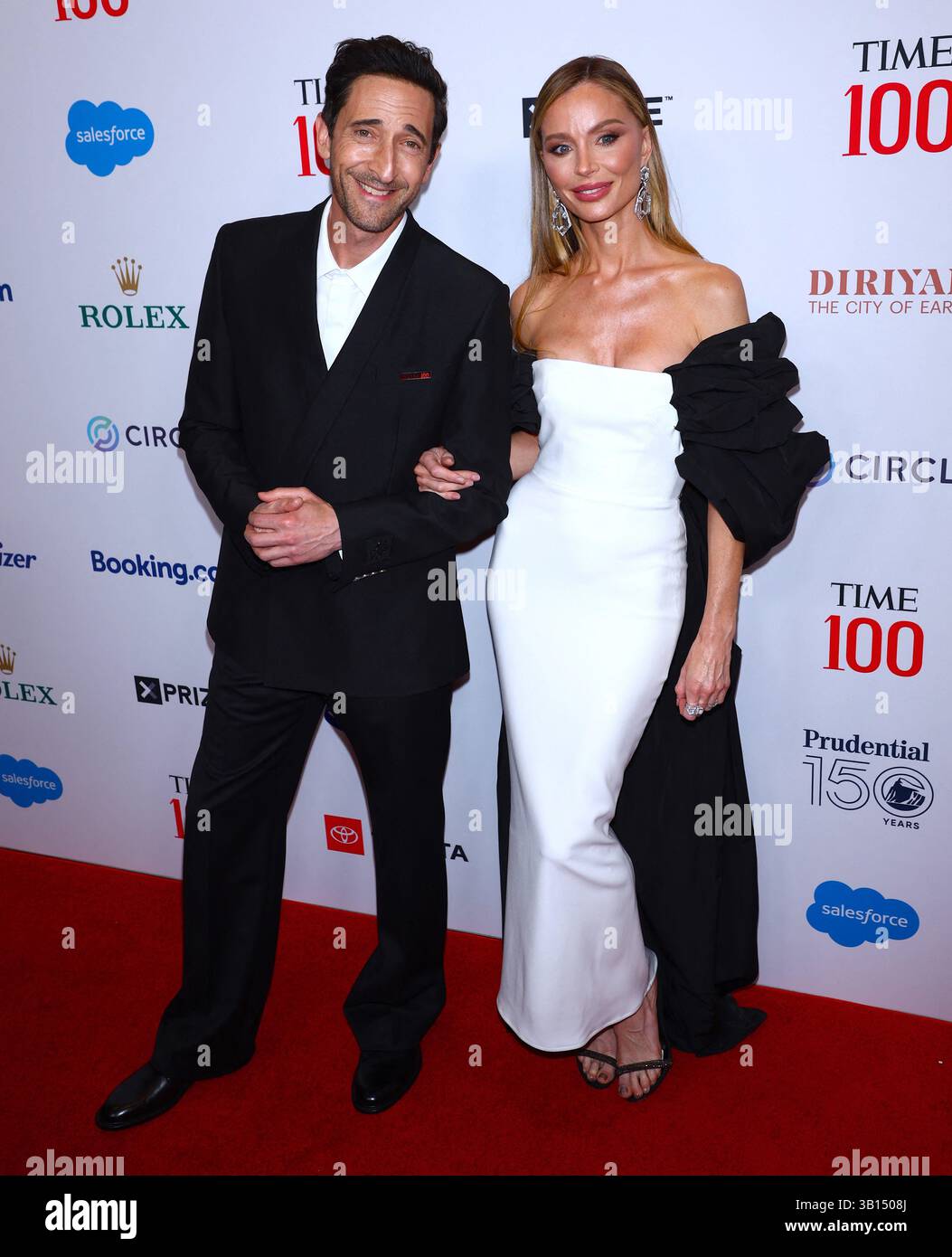 New York, United States. 24th Apr, 2025. Adrien Brody and Georgina ...