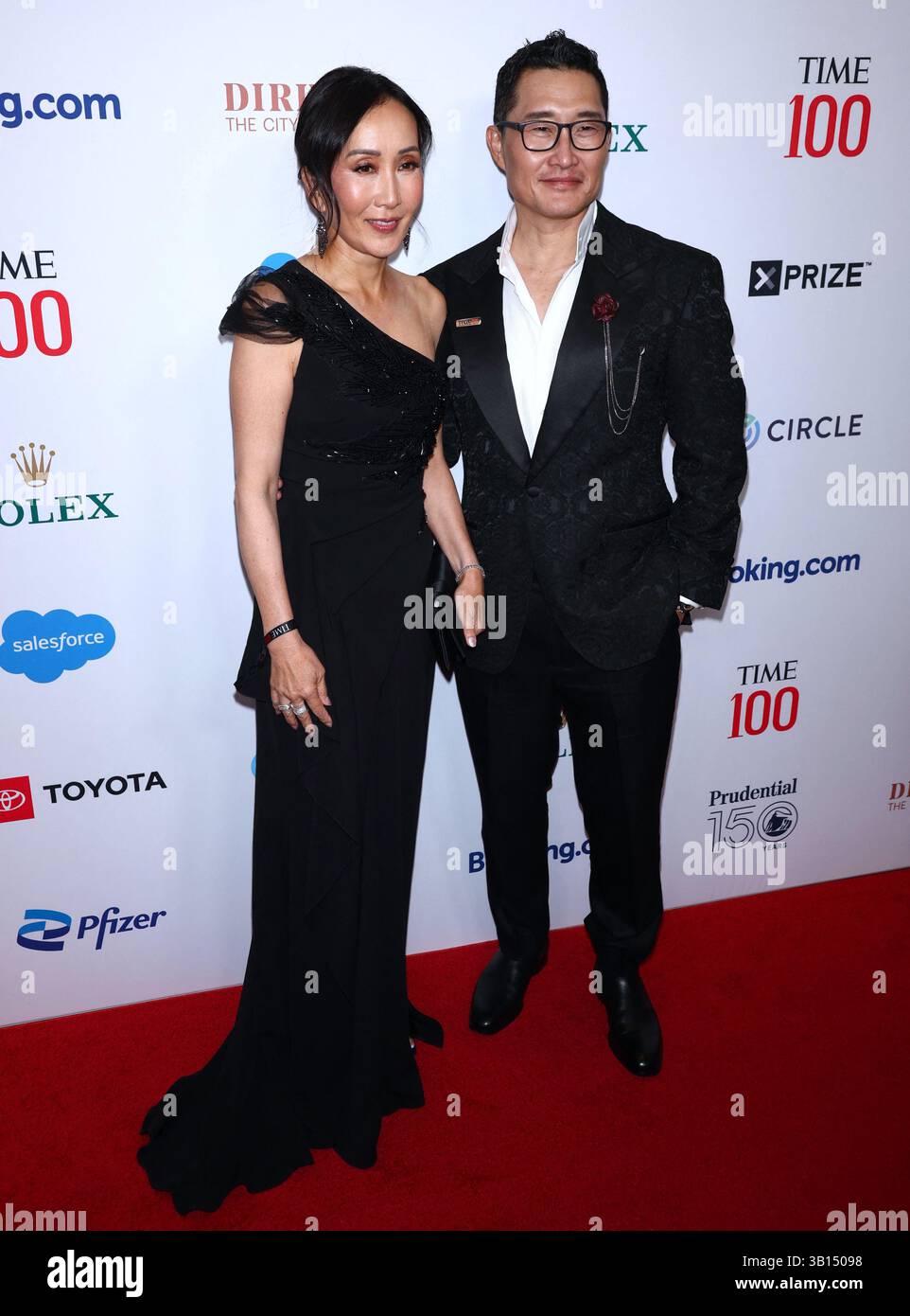 New York, United States. 24th Apr, 2025. Mia Kim and Daniel Dae Kim ...
