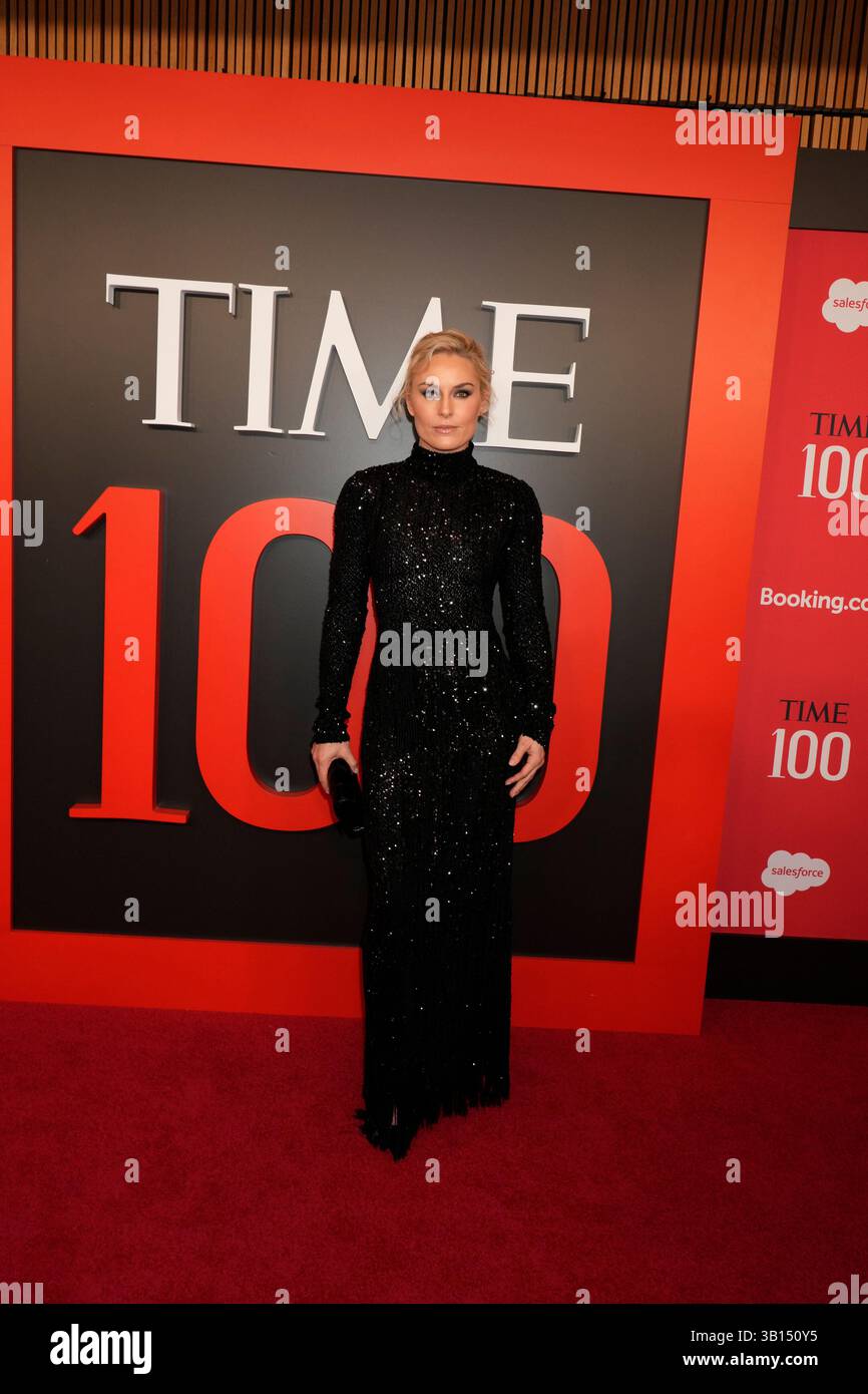 New York, United States. 24th Apr, 2025. Lindsey Vonn during the TIME ...