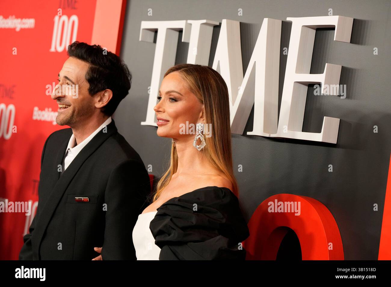 New York, United States. 24th Apr, 2025. Adrien Brody, Georgina Chapman ...