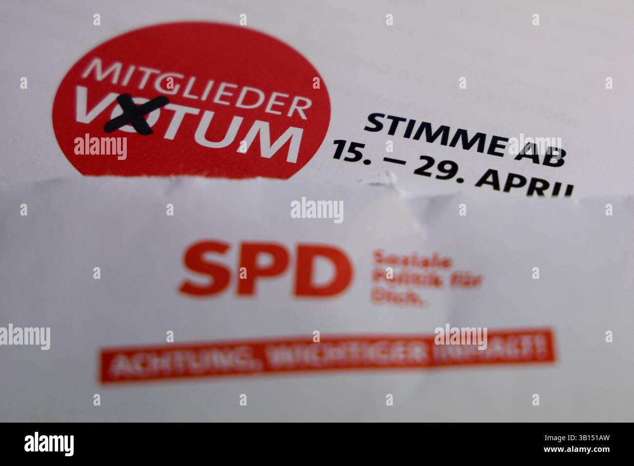 Mitgliedervotum der SPD. Die Mitglieder der SPD sind aufgerufen über ...