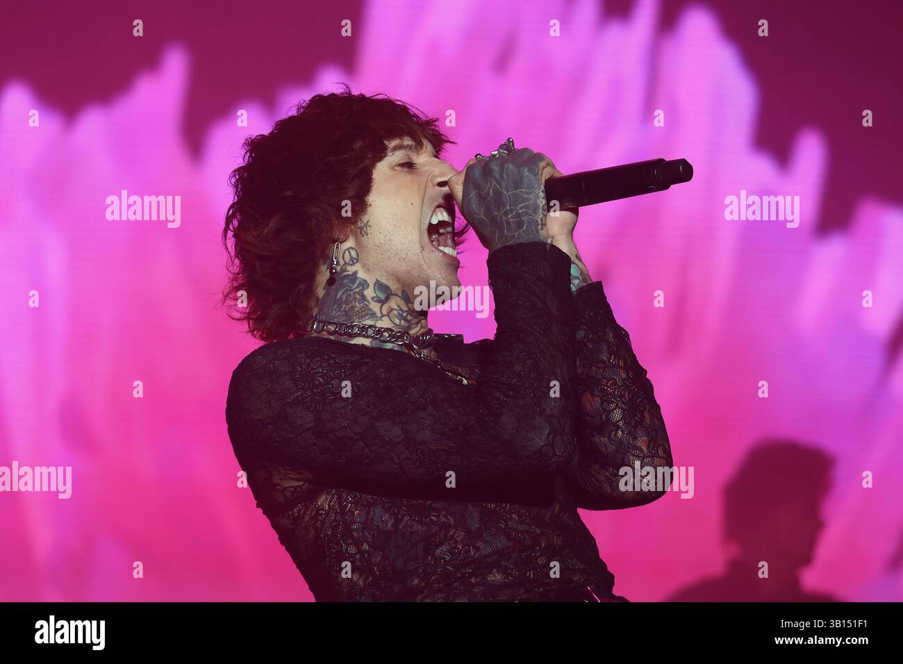 Singer and frontman Oli Sykes of the British rock band Bring Me The ...