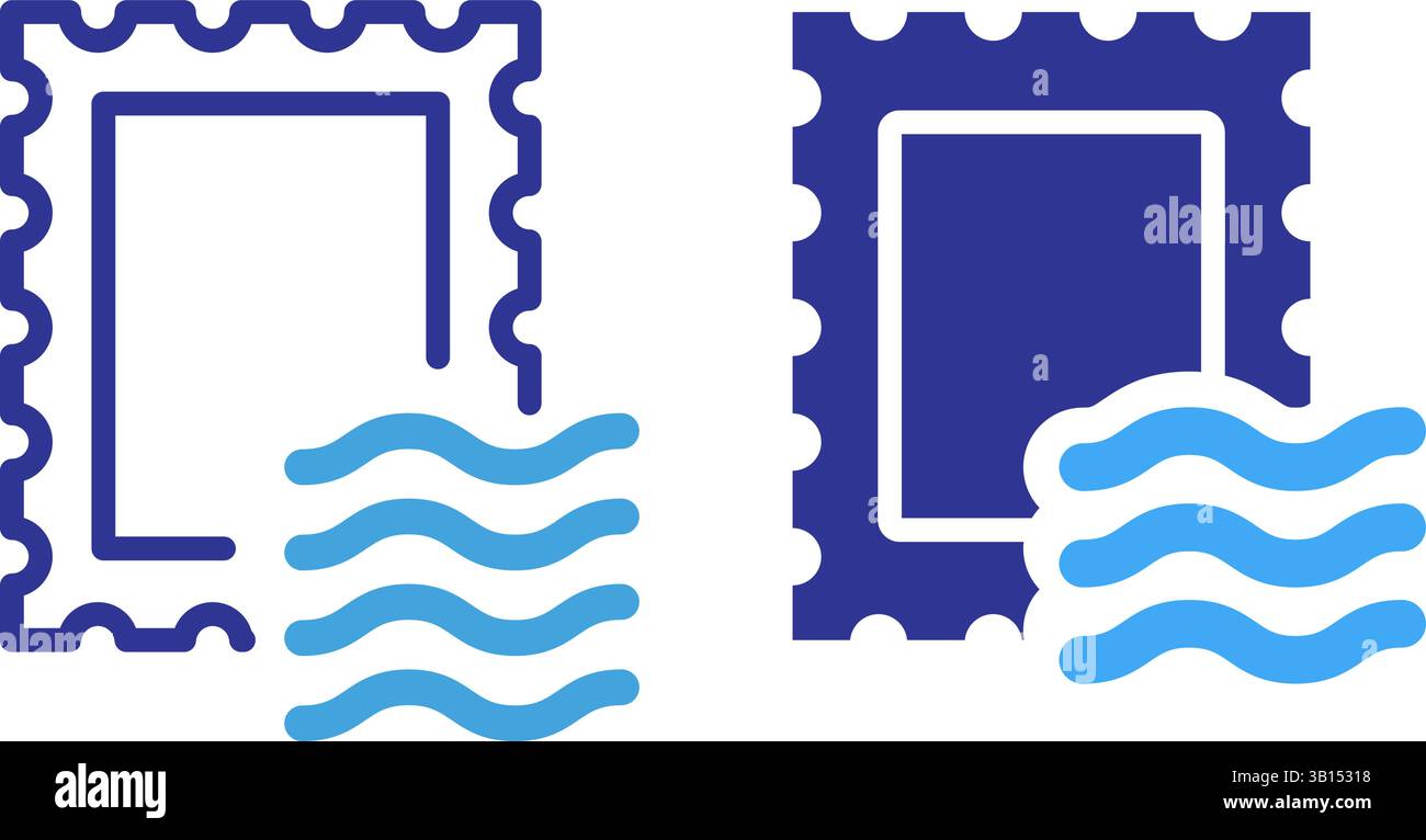 Postage stamp or letter stamp line art icon Stock Vector Image & Art ...