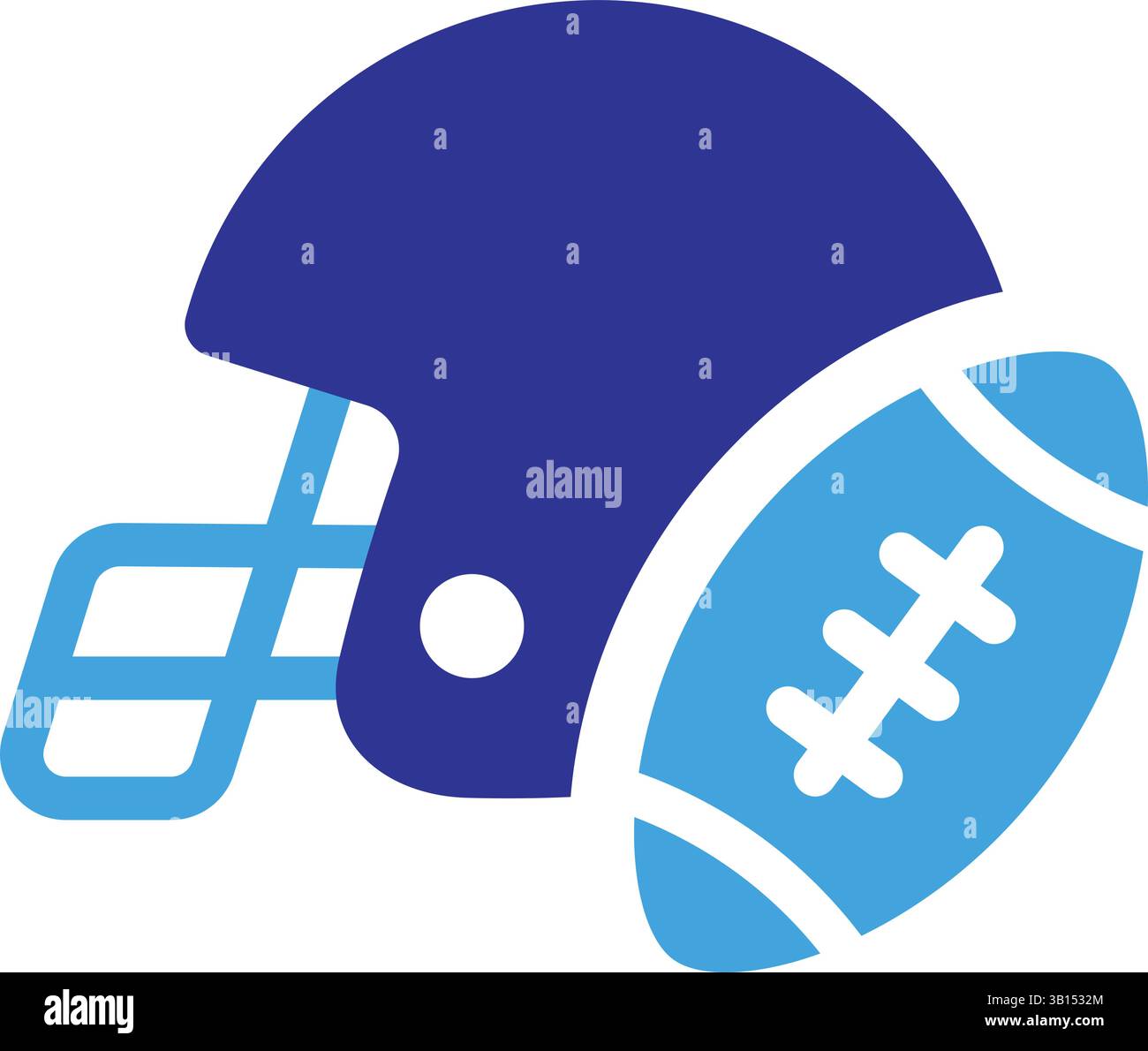 American Football Helmets And Ball Icon Sport Stock Vector Image & Art ...