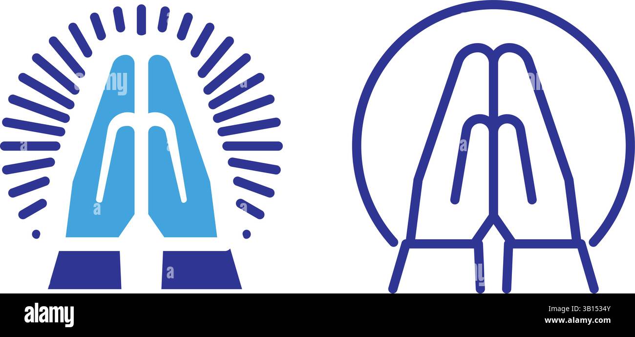 Prayer hands icon hi-res stock photography and images - Alamy