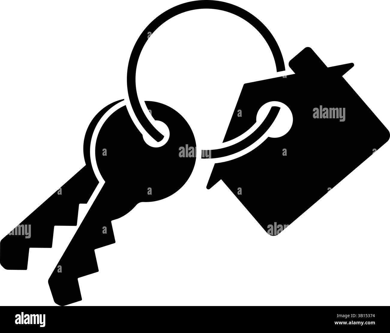 Vintage Key Icon Vector or Black Silhouette Key Symbol Design Stock ...