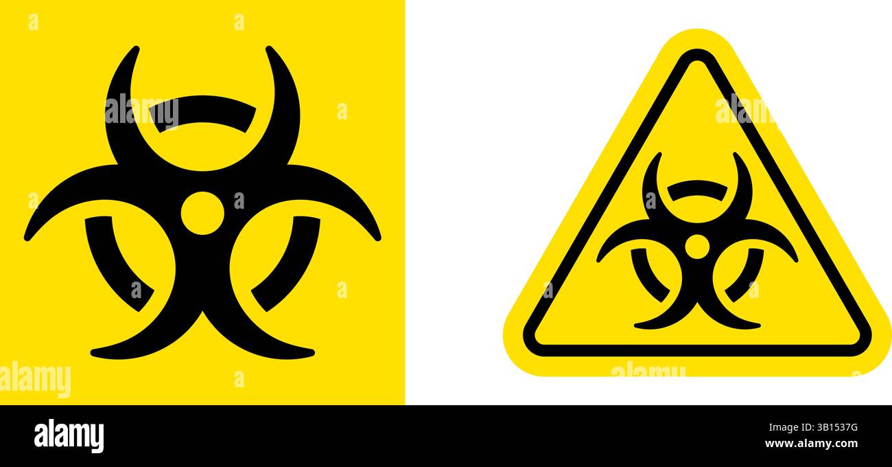 Biohazard Biological Hazard Warning Sign Icon Stock Vector Image & Art ...