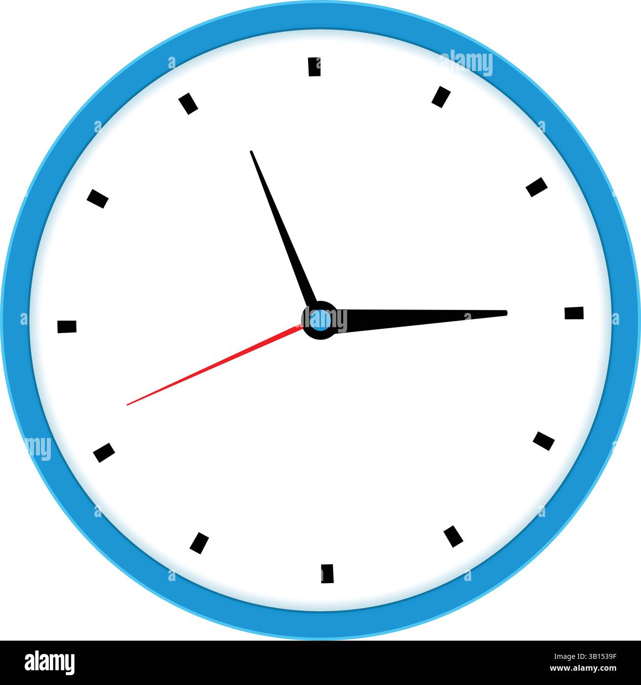 Minimalist round wall clock vector illustration Stock Vector Image ...