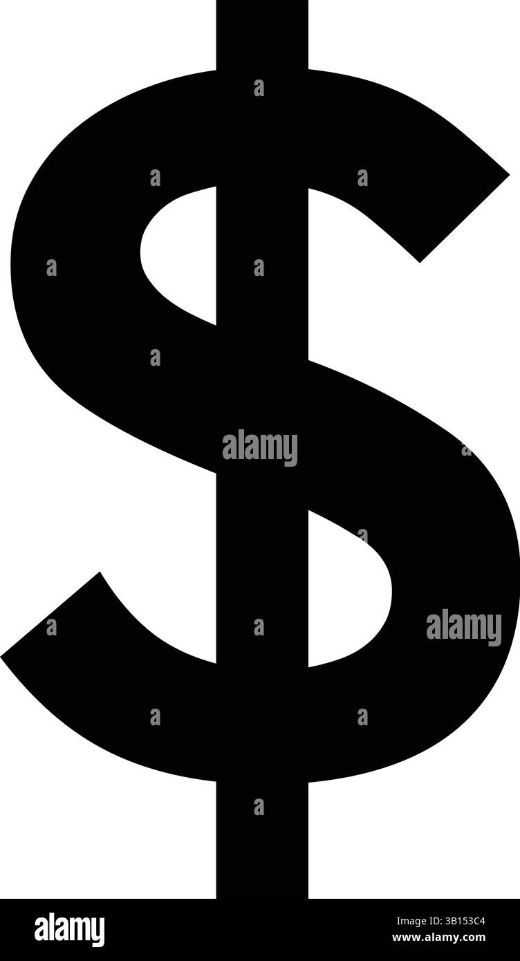 American dollar currency or dollar symbol icon economy and financial ...