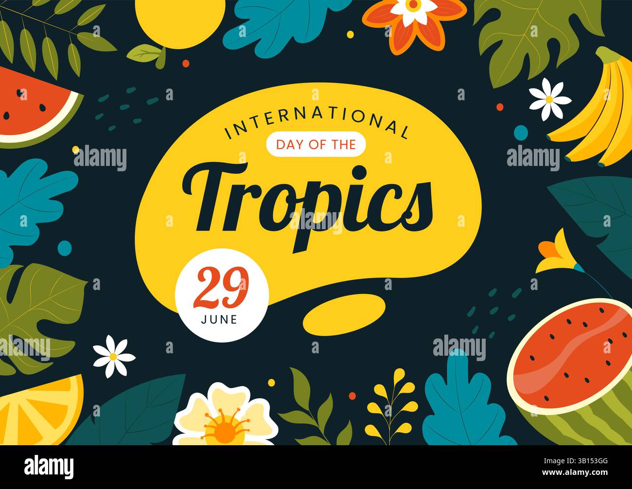 International Day of the Tropics Vector Illustration on June 29 ...