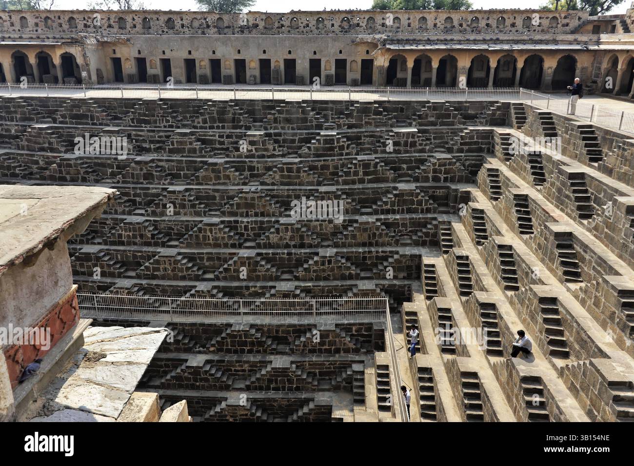 Chand Baori step well, Abhaneri, near Jaipur, Rajasthan, North India ...