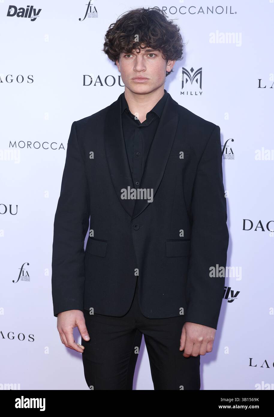 Beverly Hills, USA. 24th Apr, 2025. Miles Thomas Nightingale arrives at ...