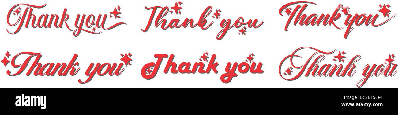 Thank You. Set of thank you for card template background design. Thank ...