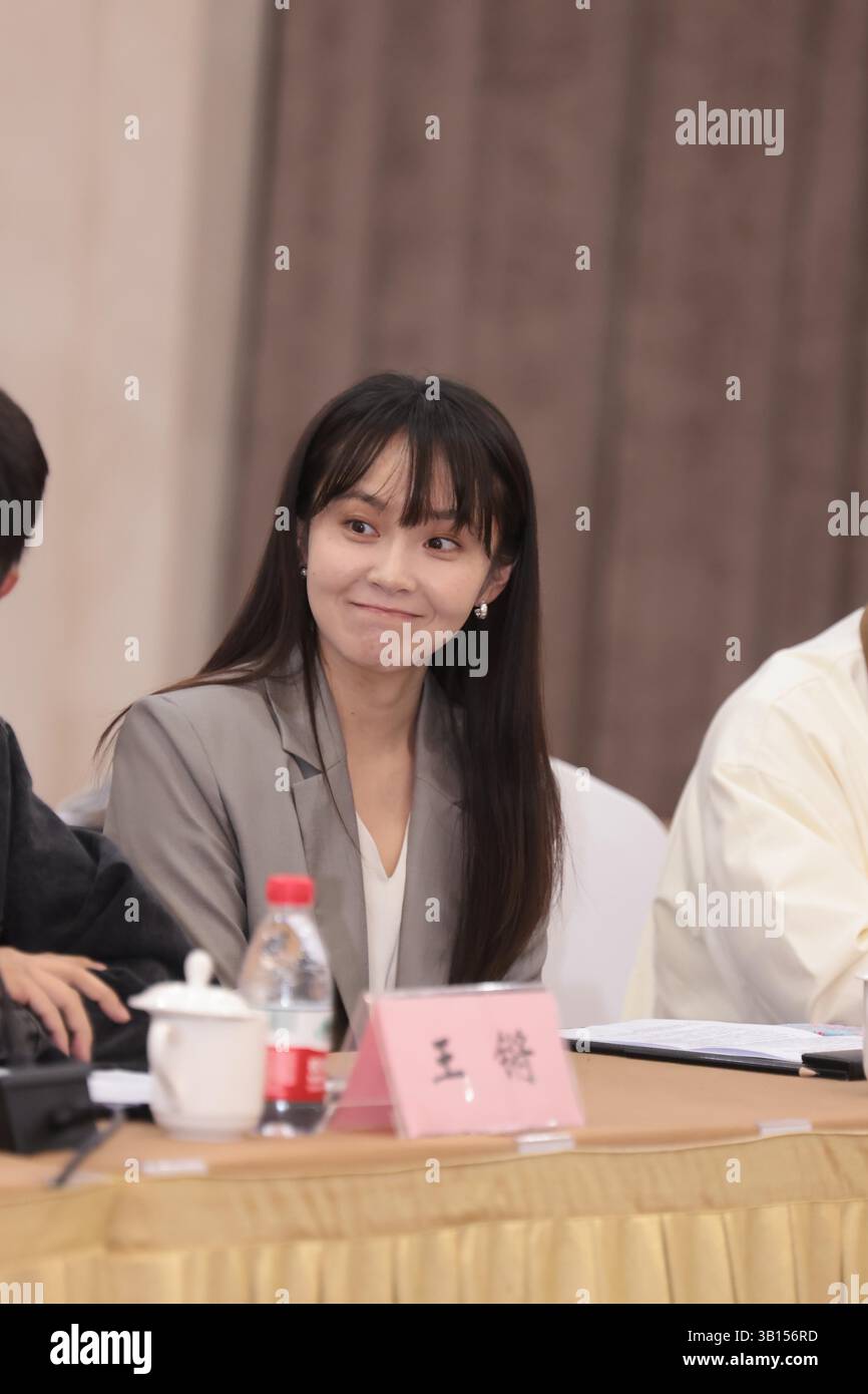Chinese actress Zhang Jianing attends an activity in Beijing, China, 23 ...