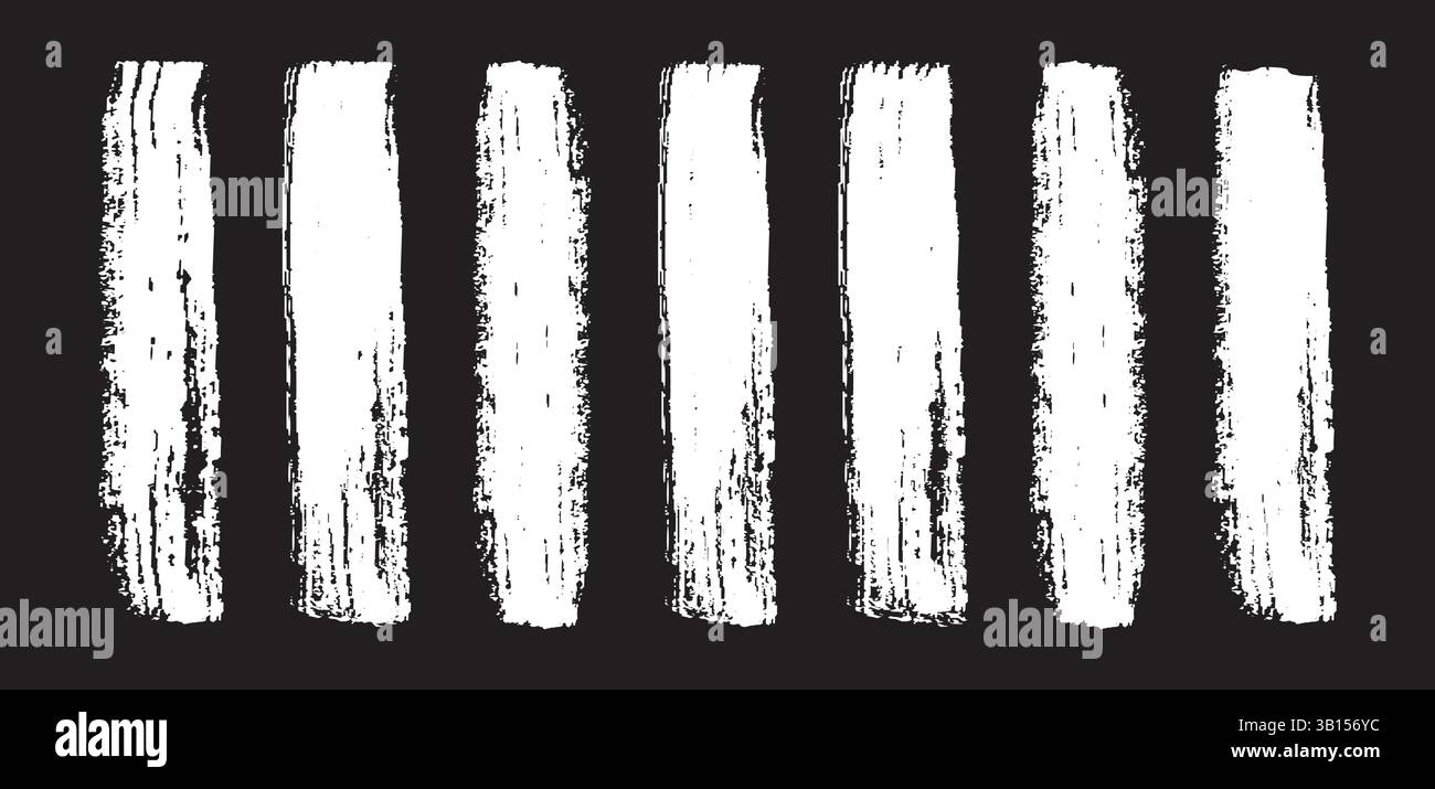 set of grunge black paint, ink brush strokes. brush collection isolated ...