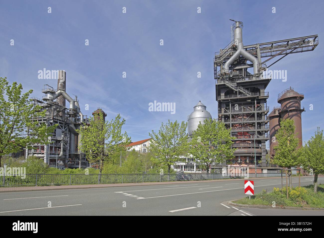 Water tower, hot blast stove and blast furnace, former ironworks ...