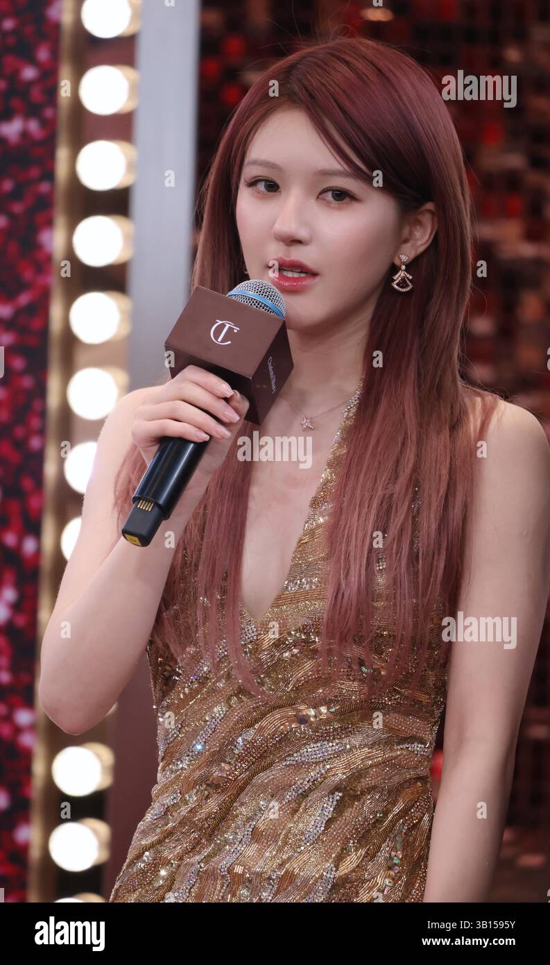 Chinese actress and singer Zhao Lusi attends an activity in Shanghai ...