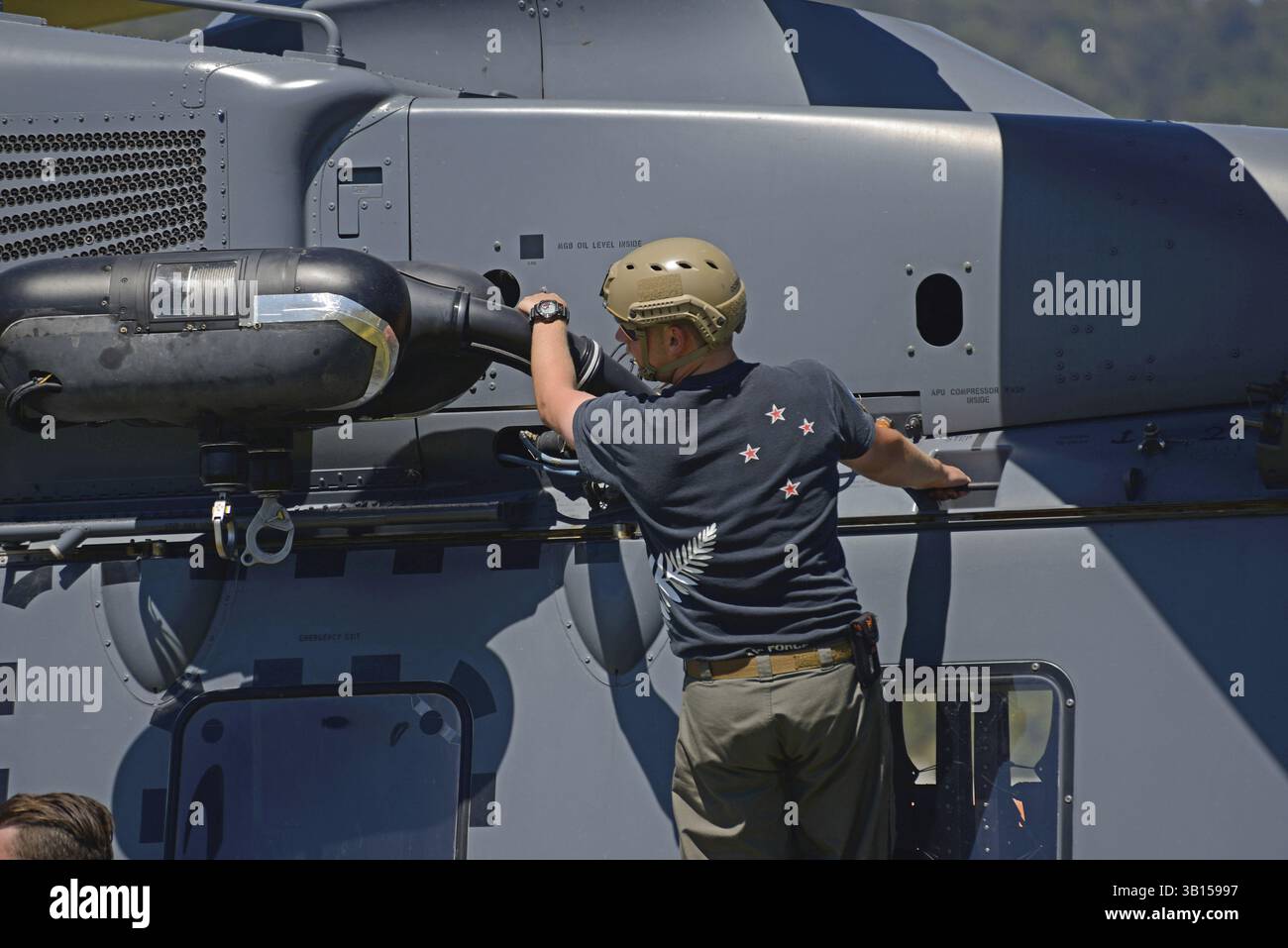 Pilot makes preflight check hi-res stock photography and images - Alamy