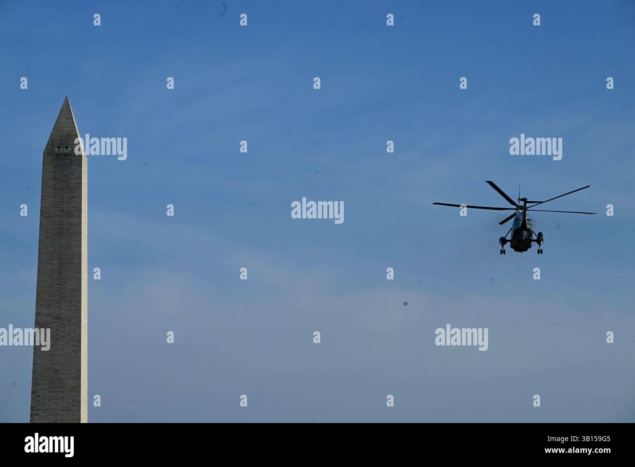 Washington, DC, USA. 24th Apr, 2025. Marine One, with United States ...