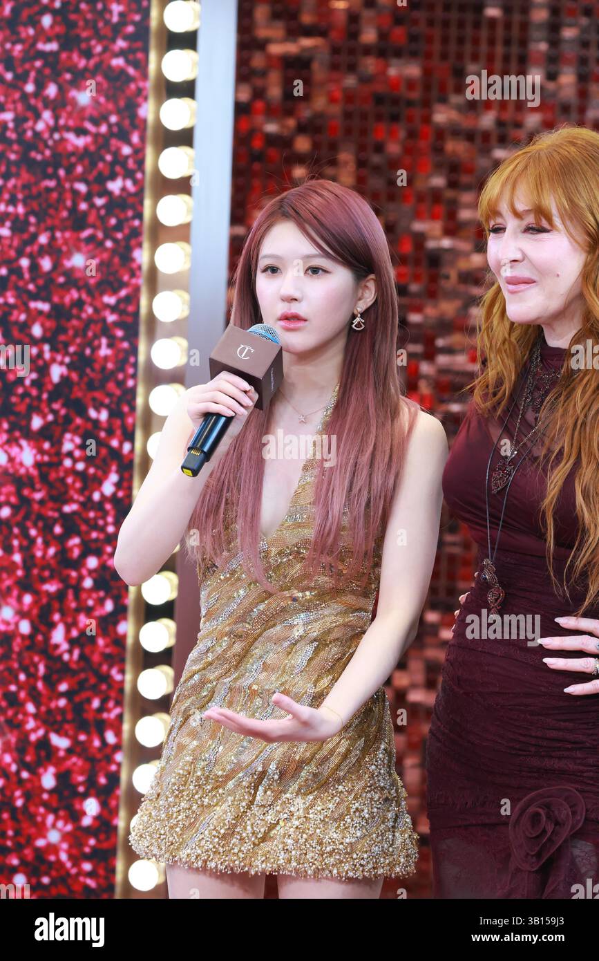 Chinese actress and singer Zhao Lusi attends an activity in Shanghai ...
