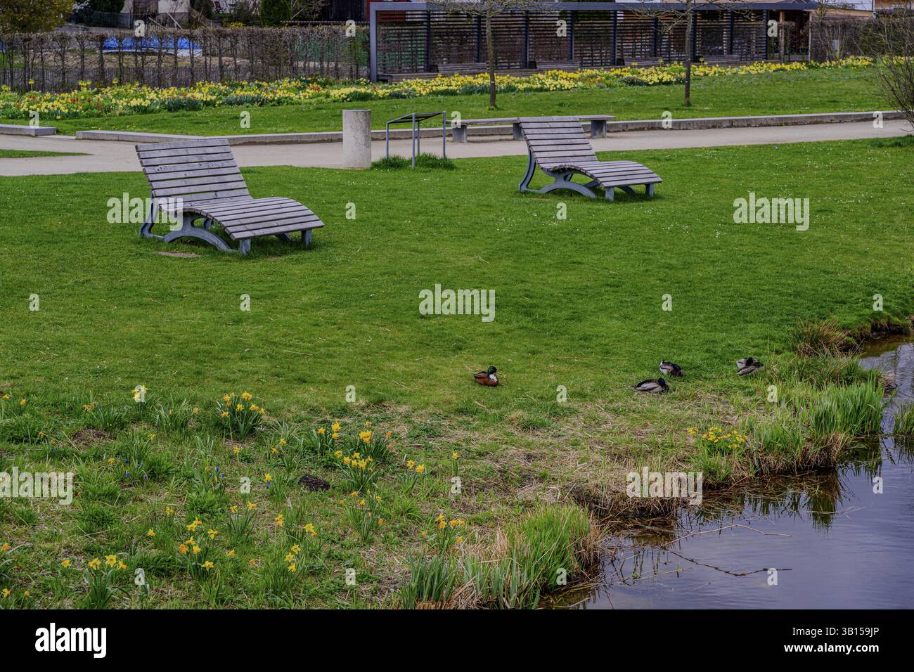 Aquatic park benches hi-res stock photography and images - Alamy
