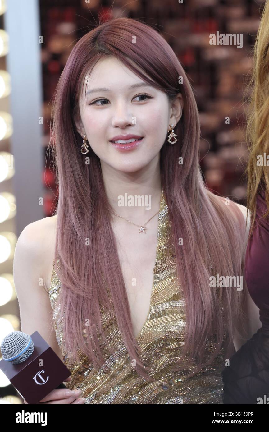 Chinese actress and singer Zhao Lusi attends an activity in Shanghai ...