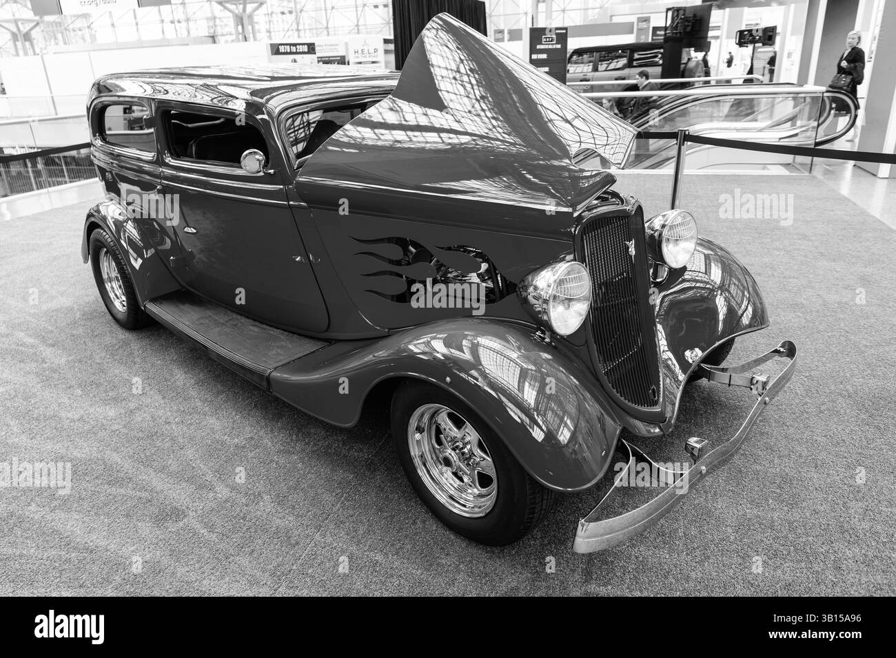 New York City, USA - March 27, 2024: 1933 Ford Sedan Tudor retro car ...