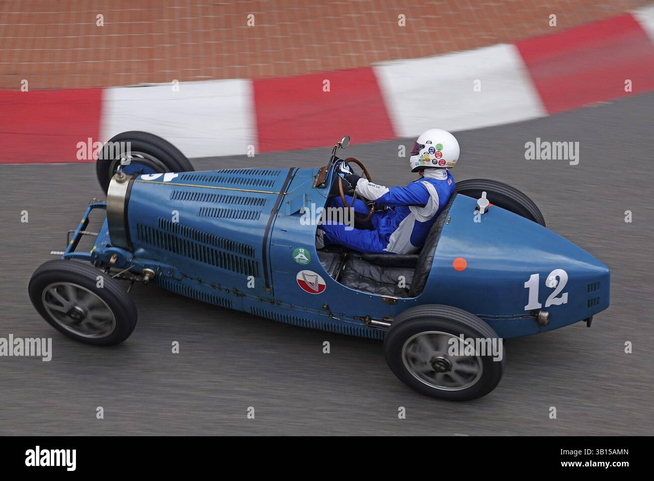 Bugatti 35C from 1927, parade of vintage pre-war racing cars, 11th ...