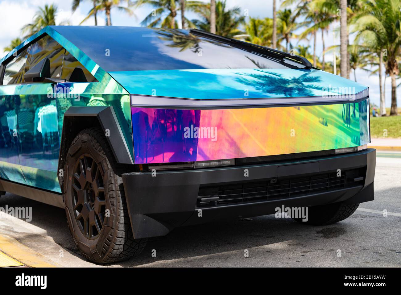 Miami, Florida, USA - December 08, 2024: Electric car of Tesla ...