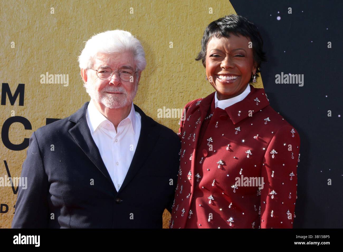 Los Angeles, USA. 24, April, 2025. Pictured left to right, George Lucas ...